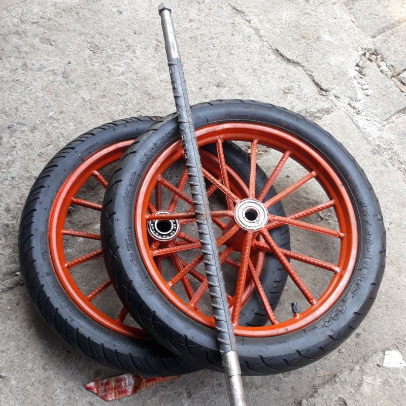Jual Roda Gerobak Ring 14 inch Sepasang Roda Gerobak Dorong | Shopee ...