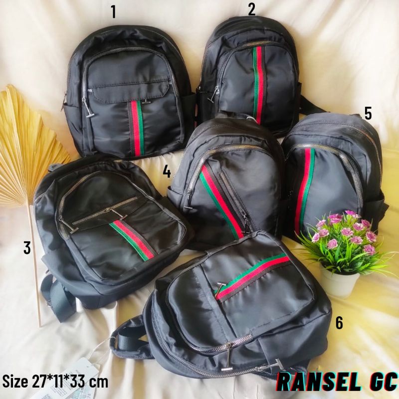 Jual RANSEL WANITA IMPORT MOTIF GC SERIE HITAM | Shopee Indonesia