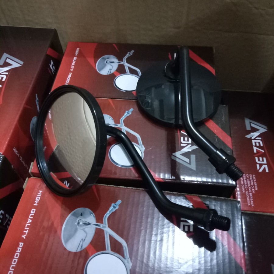 Jual Spion Bulat Retro Classic custom Hitam Kaca Cembung | Shopee Indonesia