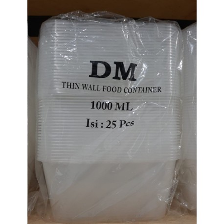 Jual DM 1000 ML REC (25 pcs) / Thinwall Plastik Dm 1.000 ML / Mangkok ...