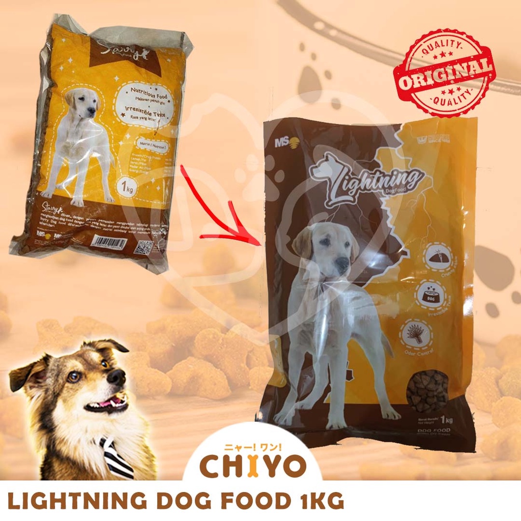 Jual LIGHTNING DOG FOOD 800GR ( STARRY DOG ) MAKANAN ANJING | Shopee ...