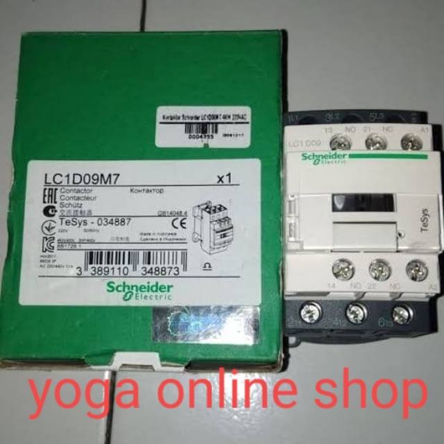 Jual Kontaktor schneider LC1D09 M7 / contactor 3P 220v original magnetic contactor | Shopee ...