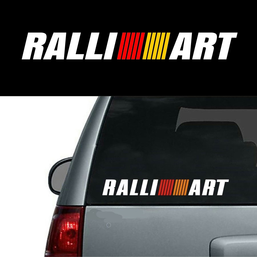 Jual Stiker Kaca Body Mobil Logo Ralli Art RalliArt - Car Decal Sticker ...