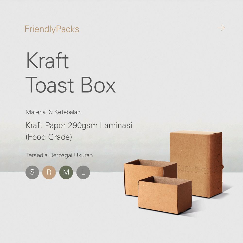 Jual Toast Box Packaging Kraft / Kemasan Roti Bakar / Dus Roti | Shopee ...