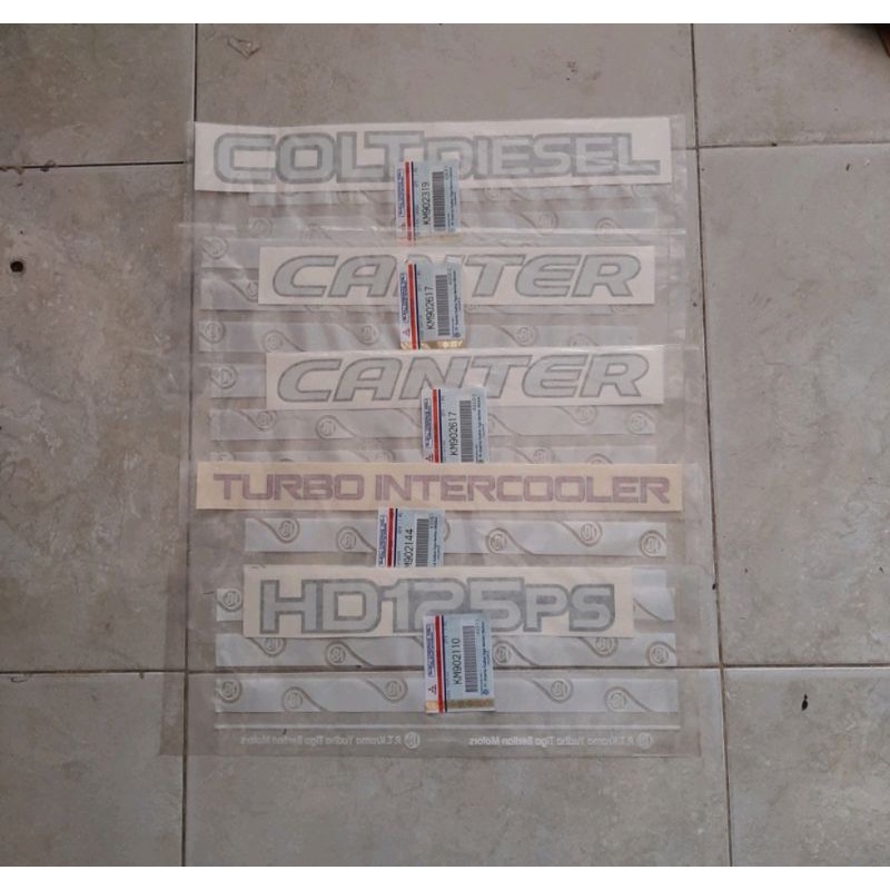 Jual 5 buah stiker coltdiesel canter turbo intercooler HD125PS ori ...
