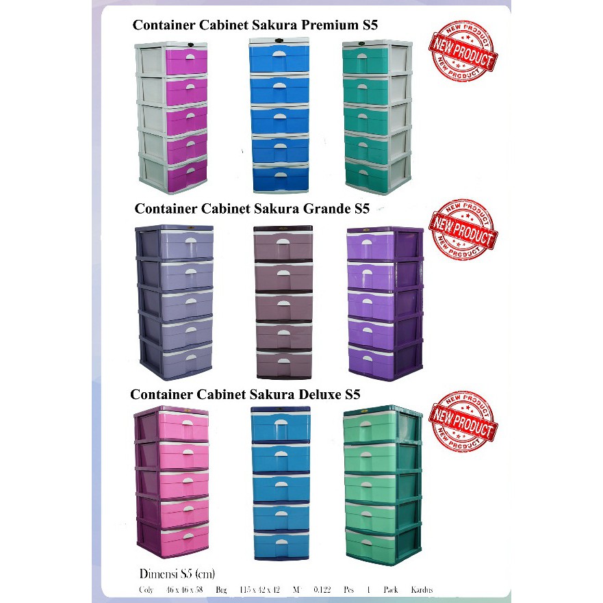 Jual Lemari Plastik 5 susun tipe Sakura | Shopee Indonesia
