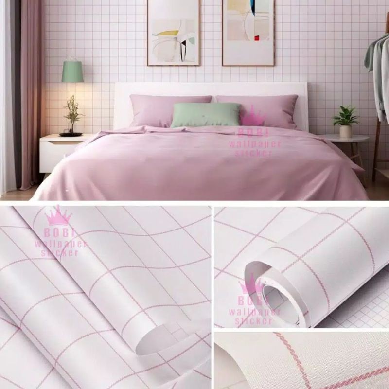 Jual wallsticker kotak garis pink | Shopee Indonesia