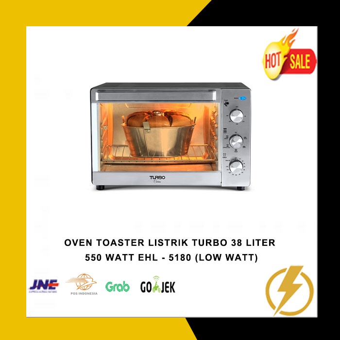 Jual OVEN TOASTER LISTRIK TURBO 38 LITER 550 WATT EHL - 5180 (LOW WATT ...