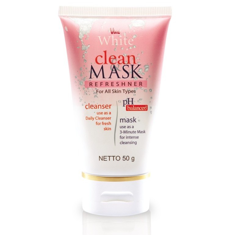 Jual Viva White - Clean & Mask For All Skin - Sabun Cuci Muka & Masker ...