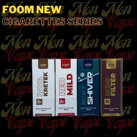 Jual FOOM NEW CIGARETTES SERIES 30ML 50MG BY FOOM E-LIQUID VAPORIZER ...