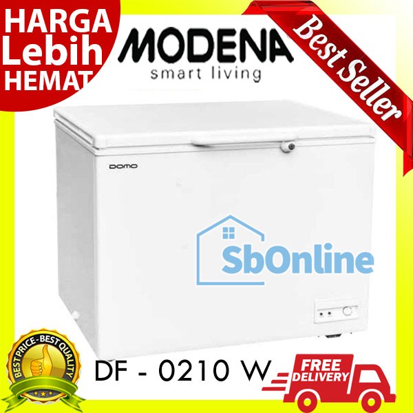 Jual DOMO BY MODENA Chest Freezer 210 Liter DF 0210 W | Shopee Indonesia