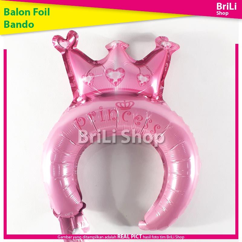 Jual Balon Foil Bando Karakter Mahkota Crown Princess Queen Princes ...