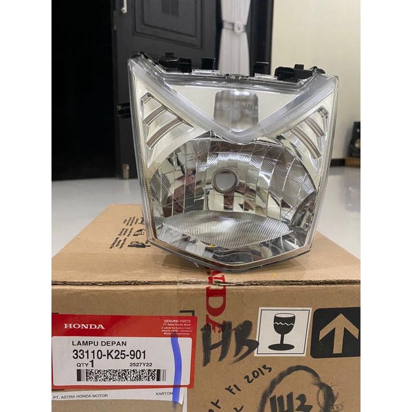Jual Lampu depan atau reflektor beat karbu asli AHM | Shopee Indonesia