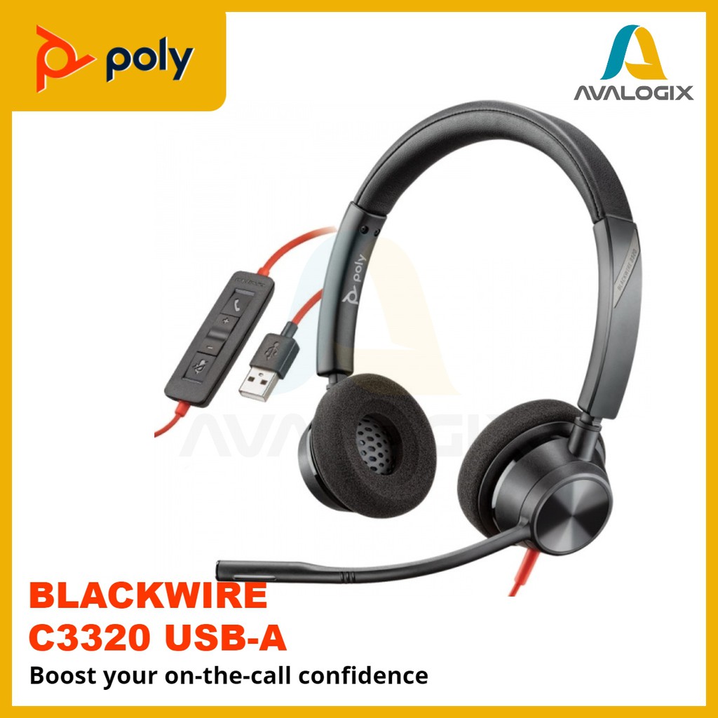 Jual HEADSET POLY PLANTRONICS BLACKWIRE C3320 USB-A | Shopee Indonesia