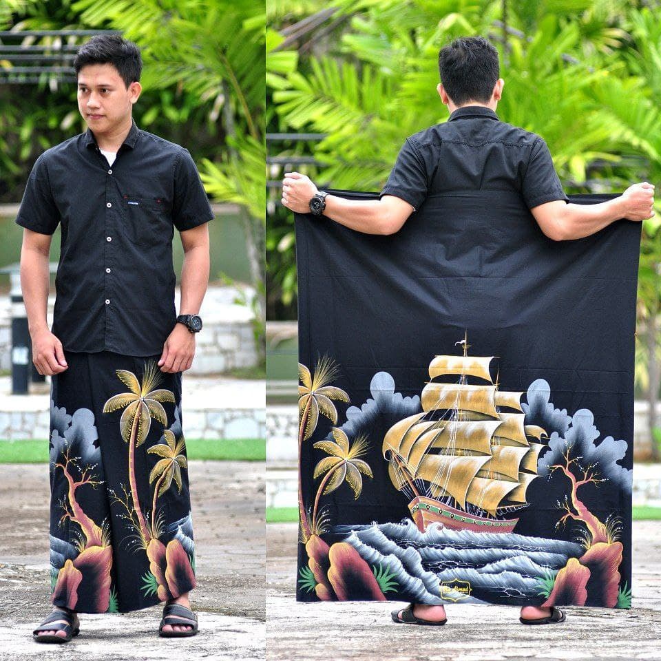 Jual Sarung Batik lukis Motif Kapal | Shopee Indonesia