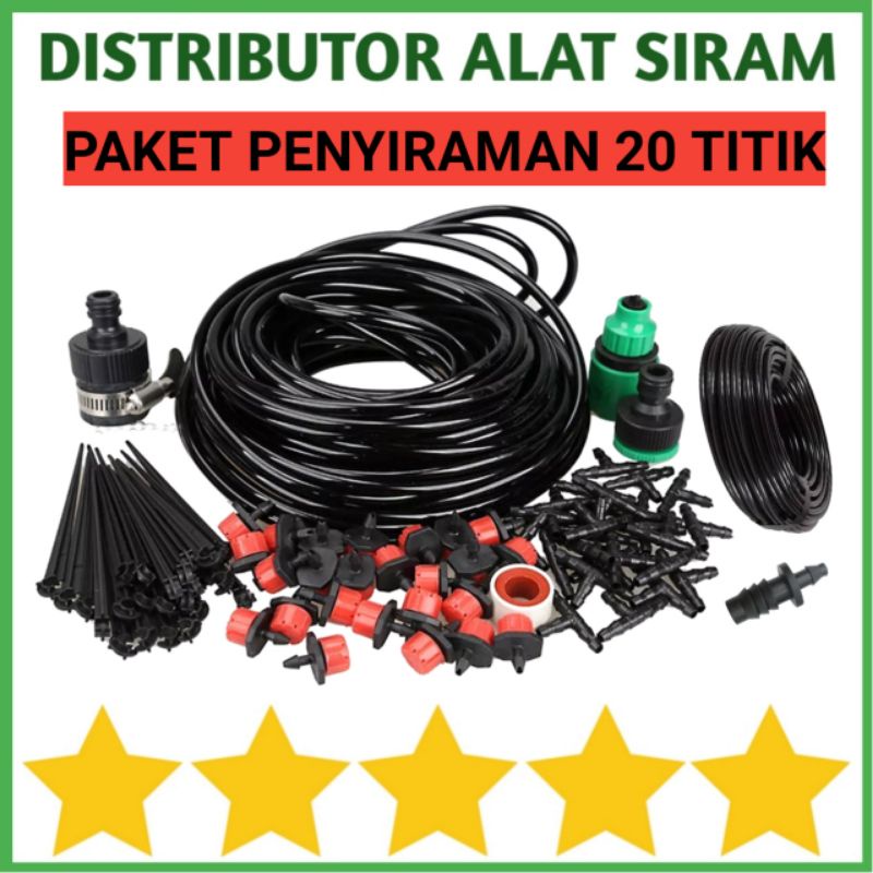 Jual PAKET IRIGASI 20 TITIK PENYIRAMAN TAMAN POT BUNGA ALAT SIRAM ...