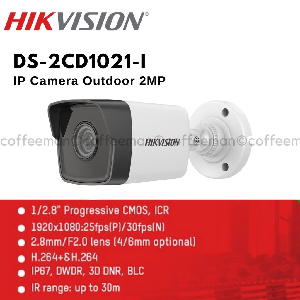 Jual HIKVISION CCTV Kamera 2MP IP 2 MP Outdoor DS-2CD1021-I Network ...