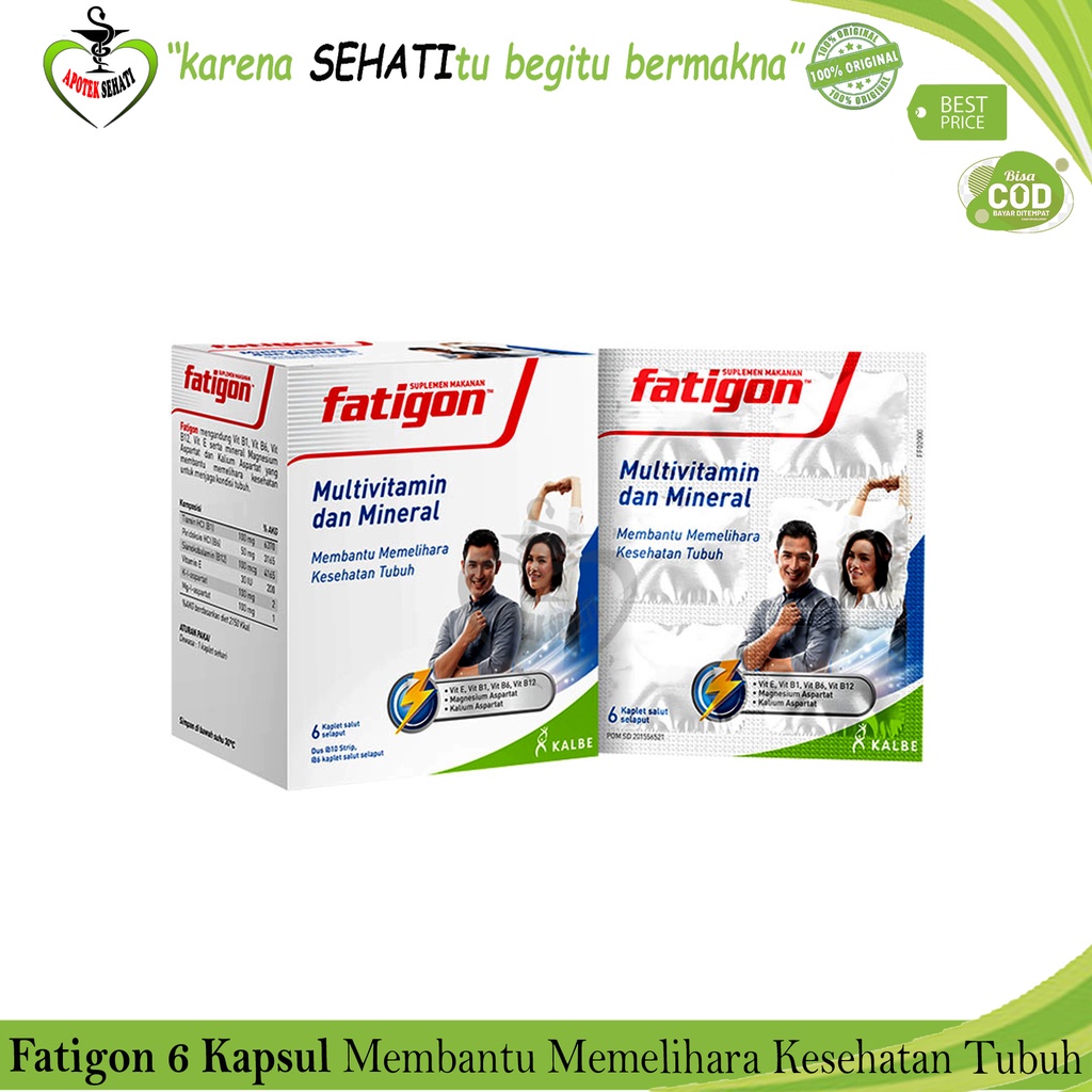 Jual Fatigon Multivitamin dan Spirit Suplemen Daya Tahan Tubuh Perstrip ...