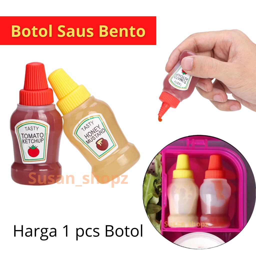 Jual Botol Saus Stiker Sauce Container Bekal Makanan Bento | Shopee ...