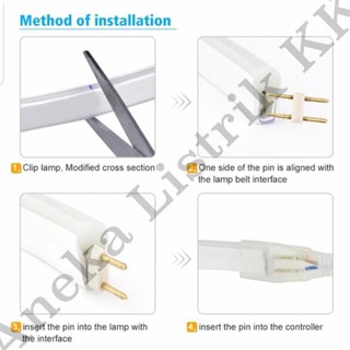 Jual KABEL COLOKAN SOCKET NEON LED FLEX JEK SOKET LED ROL STRIP 220V ...