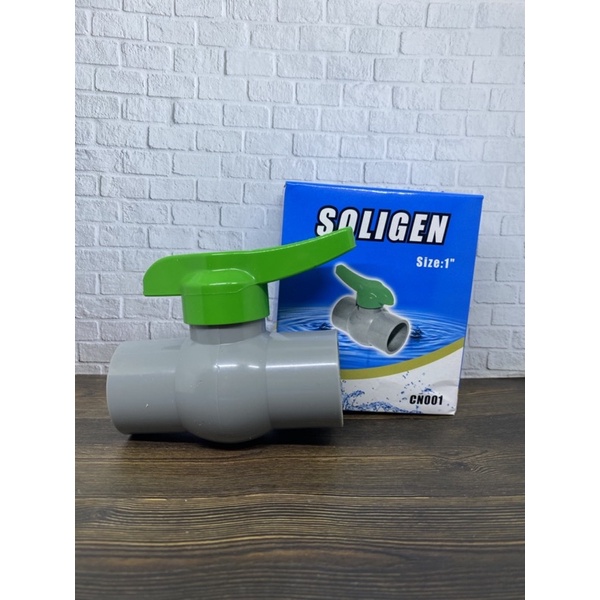 Jual Stop Kran Air Soligen / Ballvalve PVC 1” Soligen | Shopee Indonesia