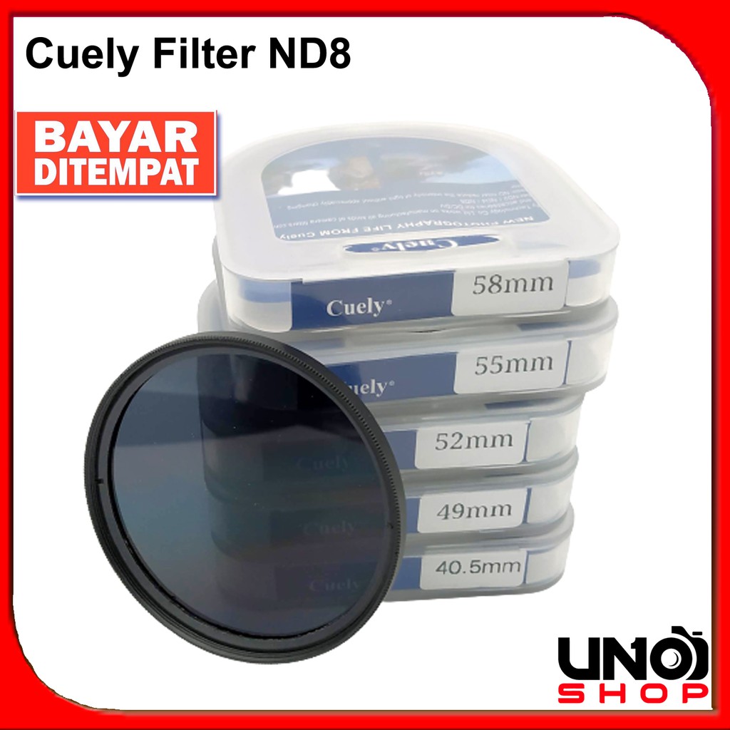Jual Cuely Filter ND8 Neutral Density 40.5mm 49mm 52mm 55mm 58mm 62mm ...