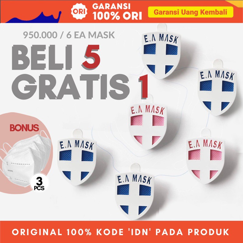 Jual EA MASK CLIP BELI 5 GRATIS 1 !! PRODUCT OF JAPAN ORIGINAL100 ...