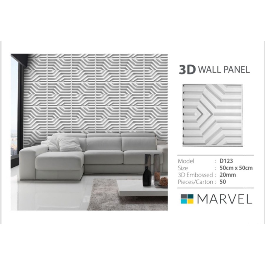 Jual WALLPANEL 3D DINDING PVC WALLPAPER 50CM X50CM HARGA PERPCS ...