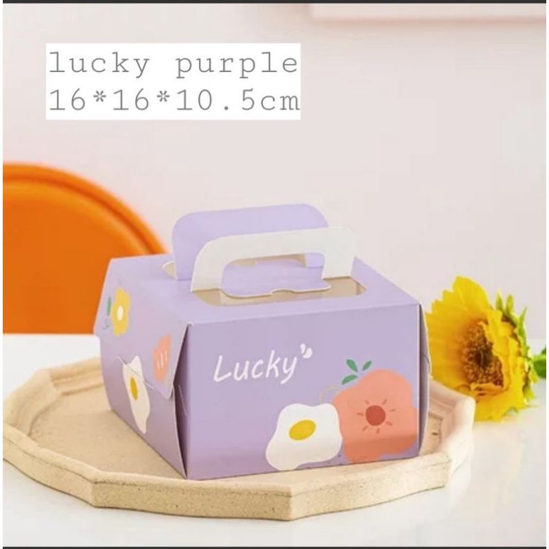 Jual KOTAK KUE TART KECIL 16x16cm KAWAII LUCU KOTAK KUE KOREAN CAKE ...