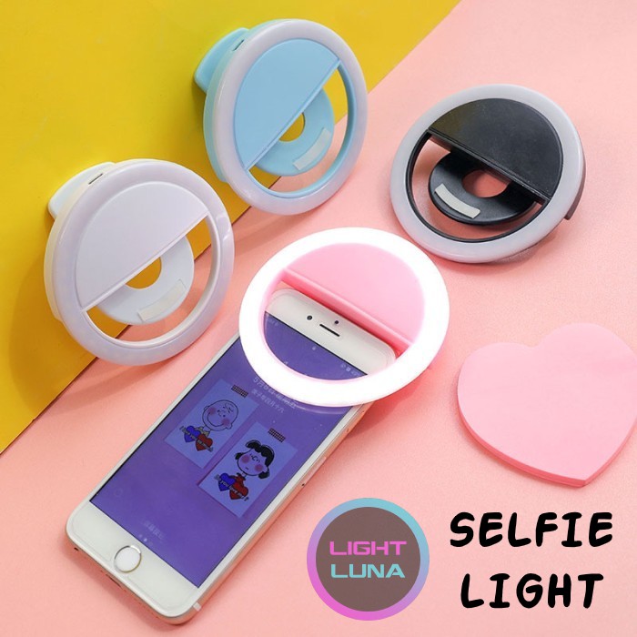 Jual Lampu Selfie Ring Light Clip LED Rechargeable Ringlight Portable ...