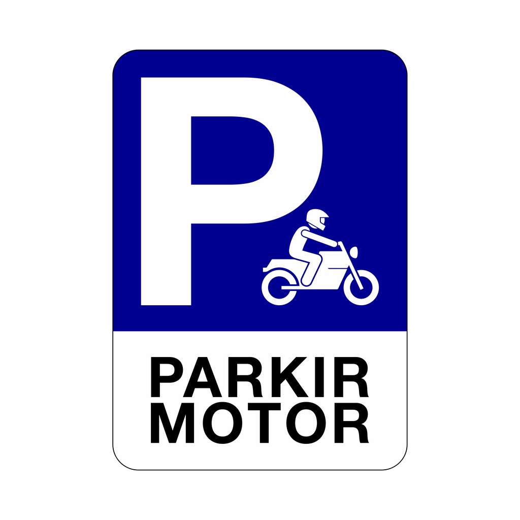 Jual Rambu Parkir Motor 35cm x 50cm Plat Alumunium | Shopee Indonesia