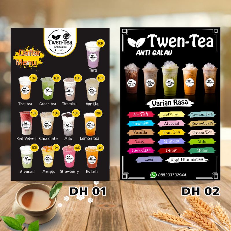 Jual Daftar menu/Daftar menu minuman bisa COD | Shopee Indonesia