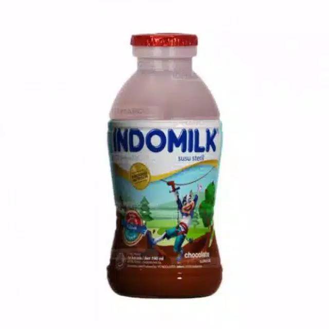 Jual Susu Indomilk Cair Anak 190ml kemasan botol varian rasa coklat | Shopee Indonesia