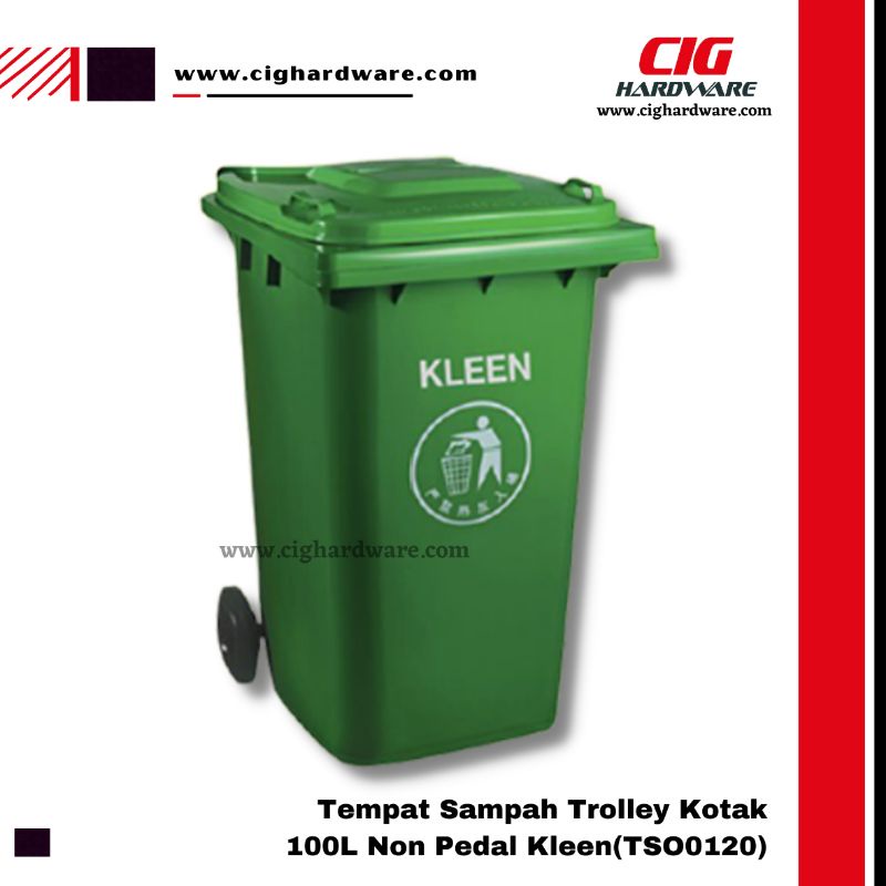 Jual Tempat Sampah Trolley 100 Liter Non Pedal KLEEN | Shopee Indonesia