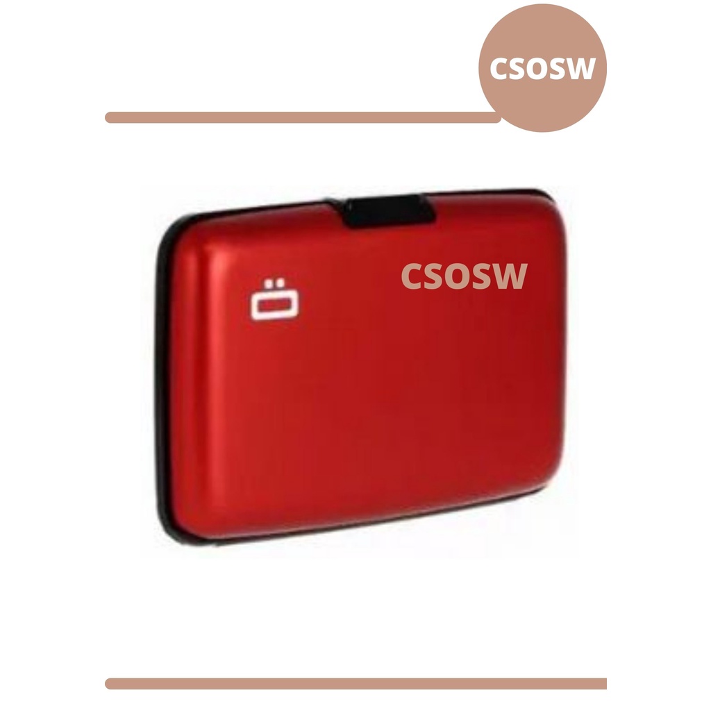 Jual OGON Dompet Kartu Stockholm Merah Card Holder Red RFID Protection ...