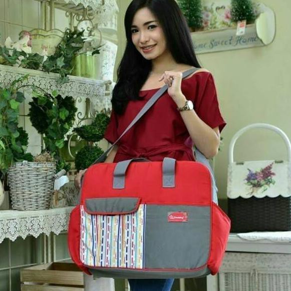 Jual E4Lƀ Tas Besar Double Saku TPT1671 Line Series P4 | Shopee Indonesia