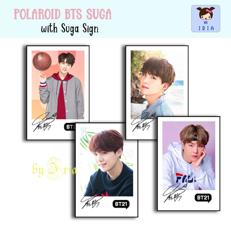 Jual Polaroid / Photocard BTS Suga Sign Series | Shopee Indonesia
