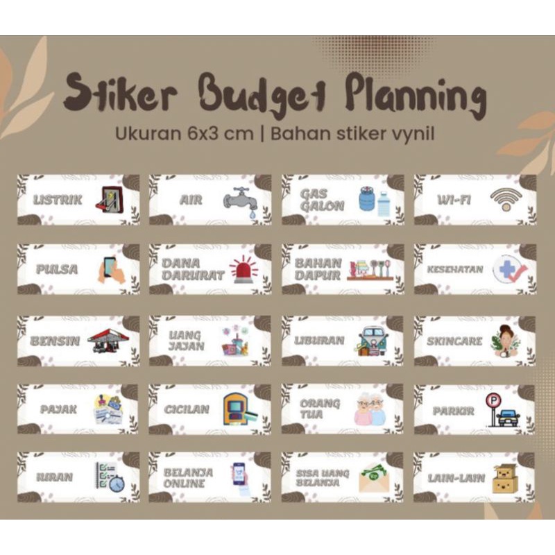 Jual STICKER BUDGETING PLANING | Shopee Indonesia