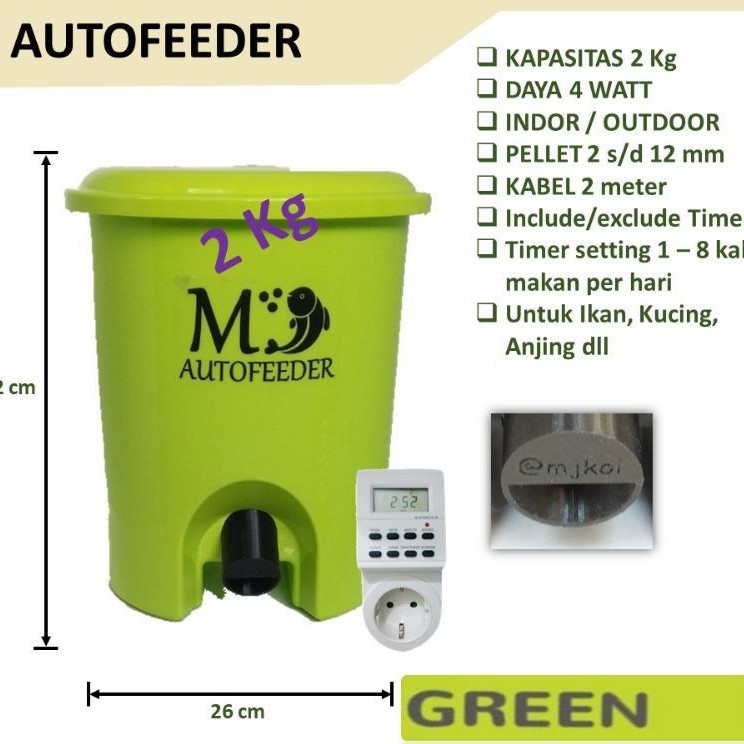 Jual AUTOFEEDER - Auto feeder 2 kg Pemberi makan hewan otomatis (ikan ...