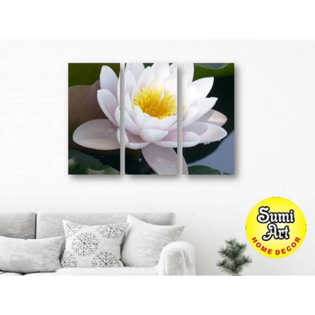 Jual Papan Hiasan Dinding Puzzle Bunga Lotus (2) 20x45cm | Shopee Indonesia