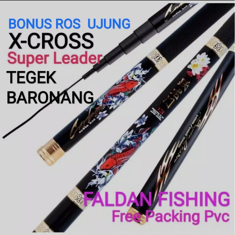 Jual Joran Tegek Carbon X-CROSS Limited & XCROSS Super Leader Free Ujung Solid | Shopee Indonesia