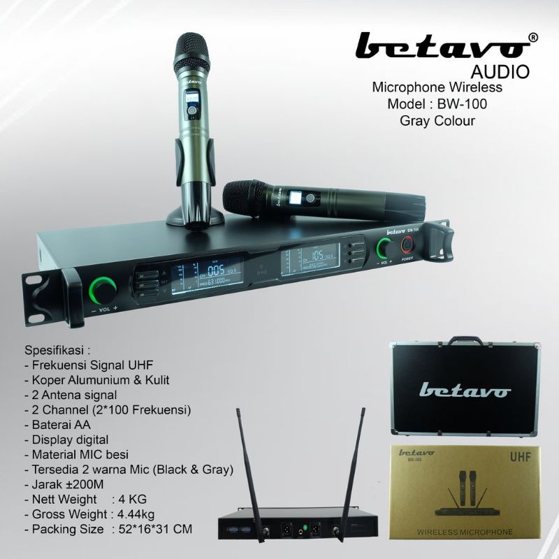 Jual MIC WIRRELES BETAVO BW 100 ORIGINAL KELAS PROFESIONAL | Shopee Indonesia