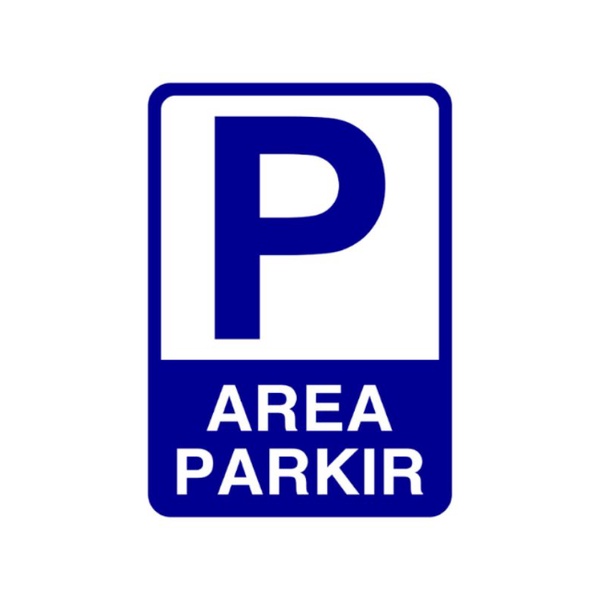 Jual stiker tulisan area parkir stiker himbau, stiker arah parkir rambu ...