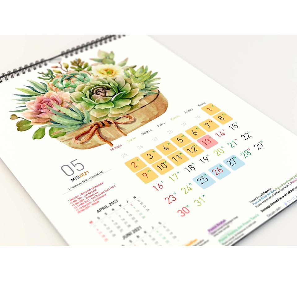 Jual Terbatas ☍ 2021 Kalender Puasa, Kalender Dinding SPIRAL dan KLEM ...