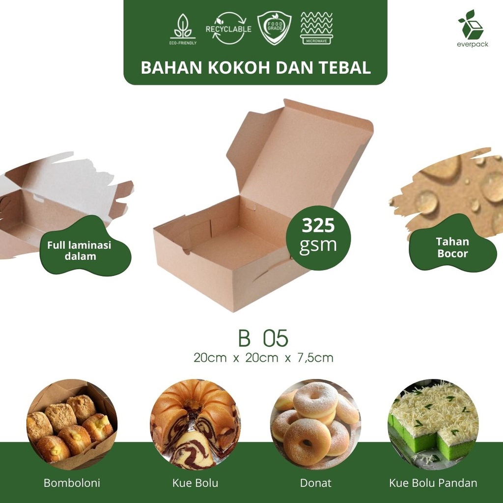 Jual Paper Box (20x20x7.5 | 325 gsm) | Kraft Paper Laminasi | Paper ...