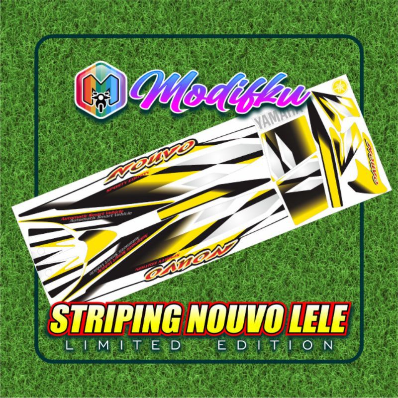 Jual sticker striping yamaha nouvo lele yellow grafis | Shopee Indonesia