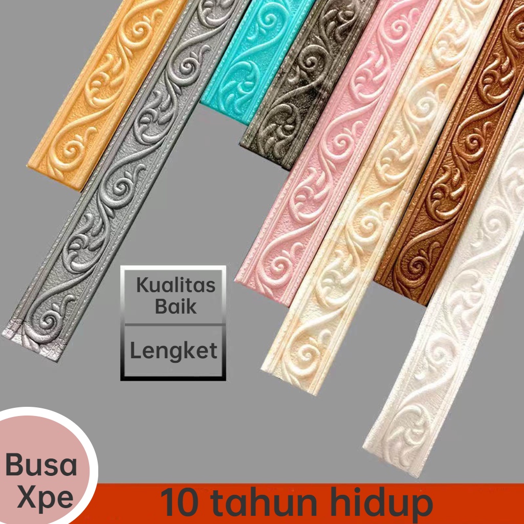 Jual [Promoted] Wall Border List Foam 3D 8mm Wallpaper Tebal List ...