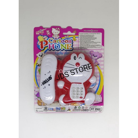 Jual ST2562 TELEPON DORAEMON/MAINAN TELEPON ( FREE BATTERY ) | Shopee ...