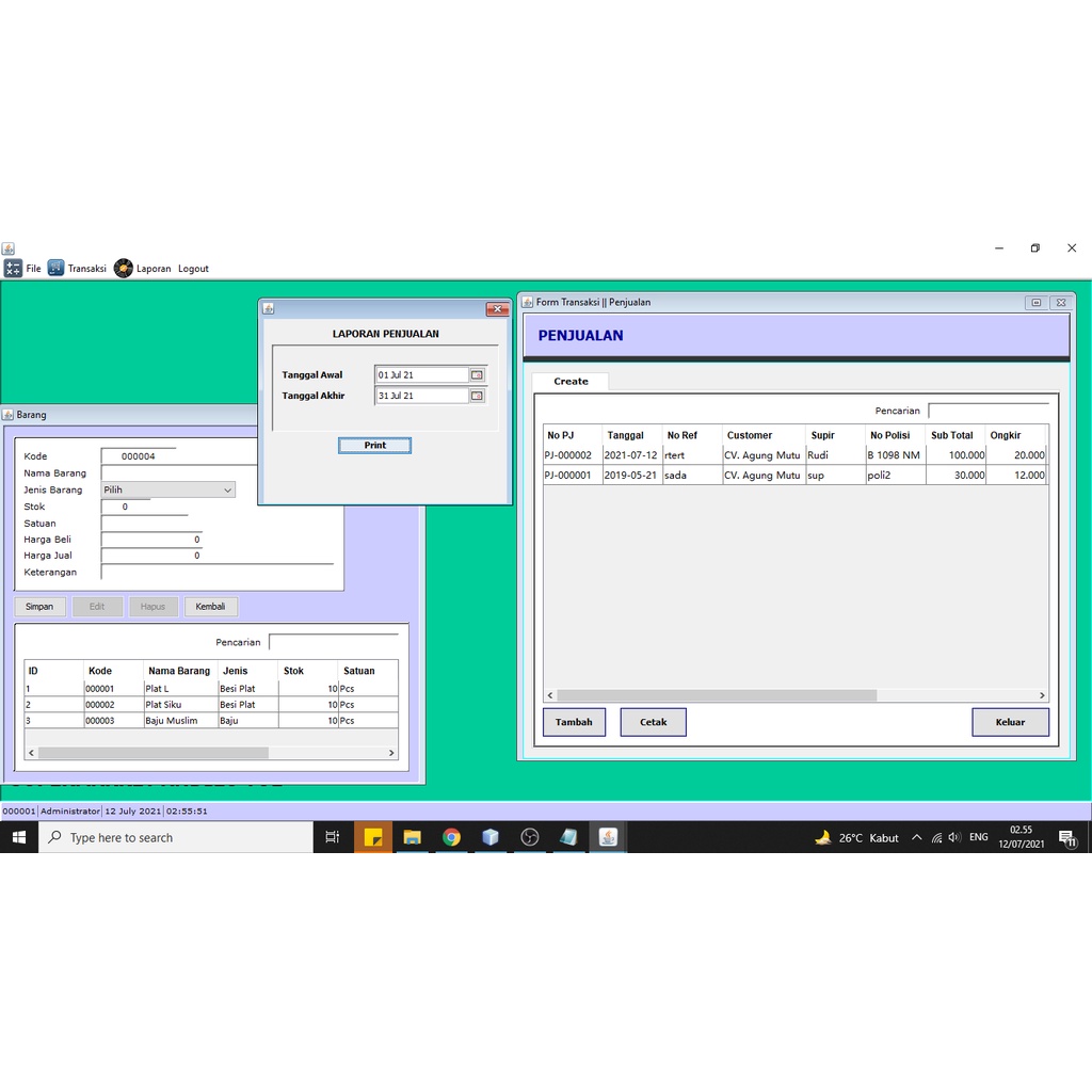 Jual Source Code Aplikasi Penjualan sederhana menggunakan Java & Mysql ...