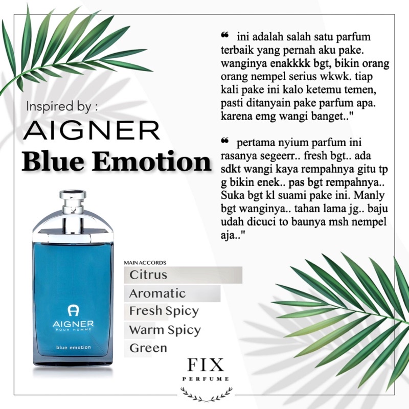 Jual FIX PERFUME - AIGNER BLUE EMOTION | Shopee Indonesia